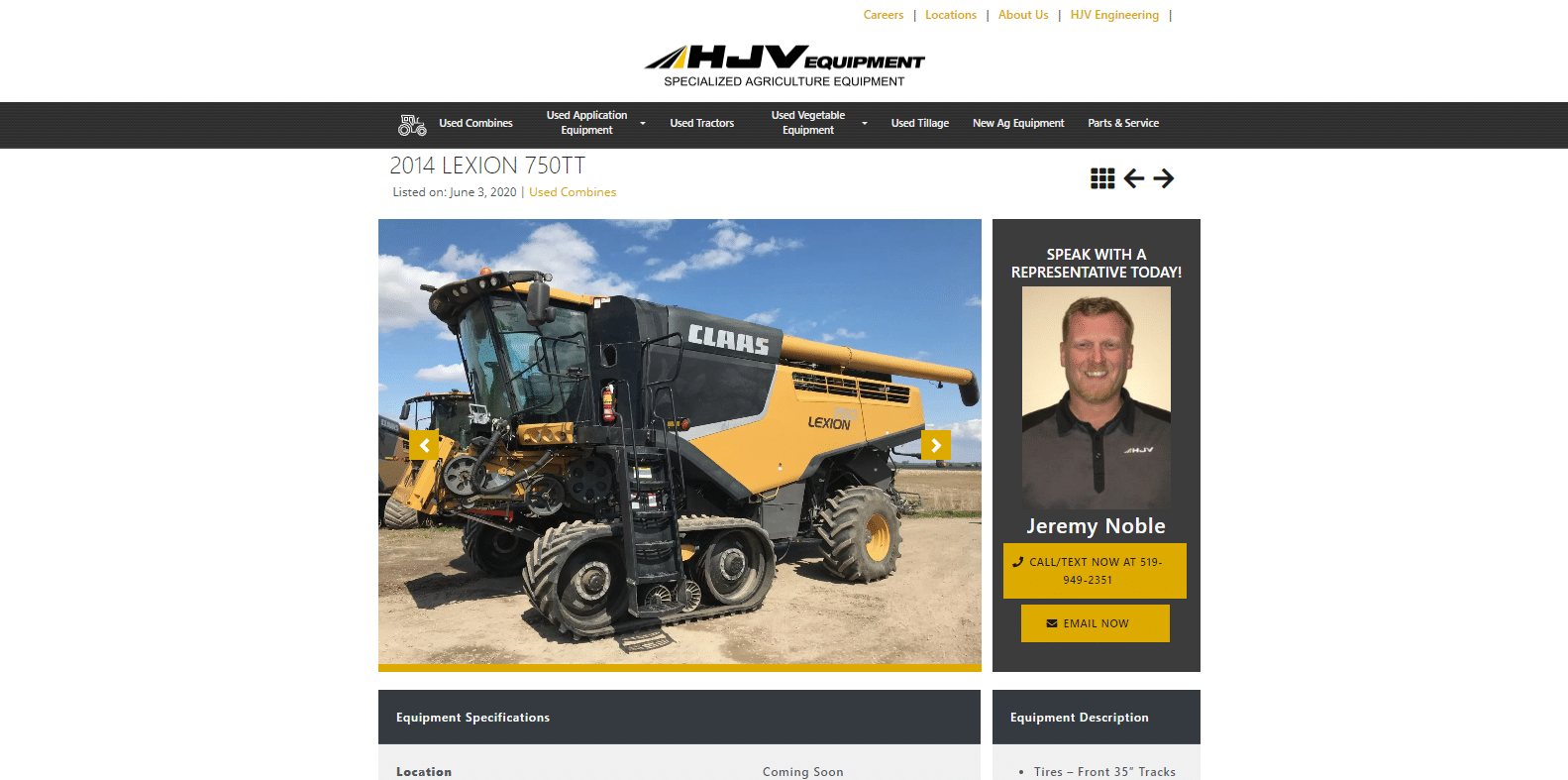 HJV Equipment | Web Design Alliston | SEO | Lunarstorm Technologies